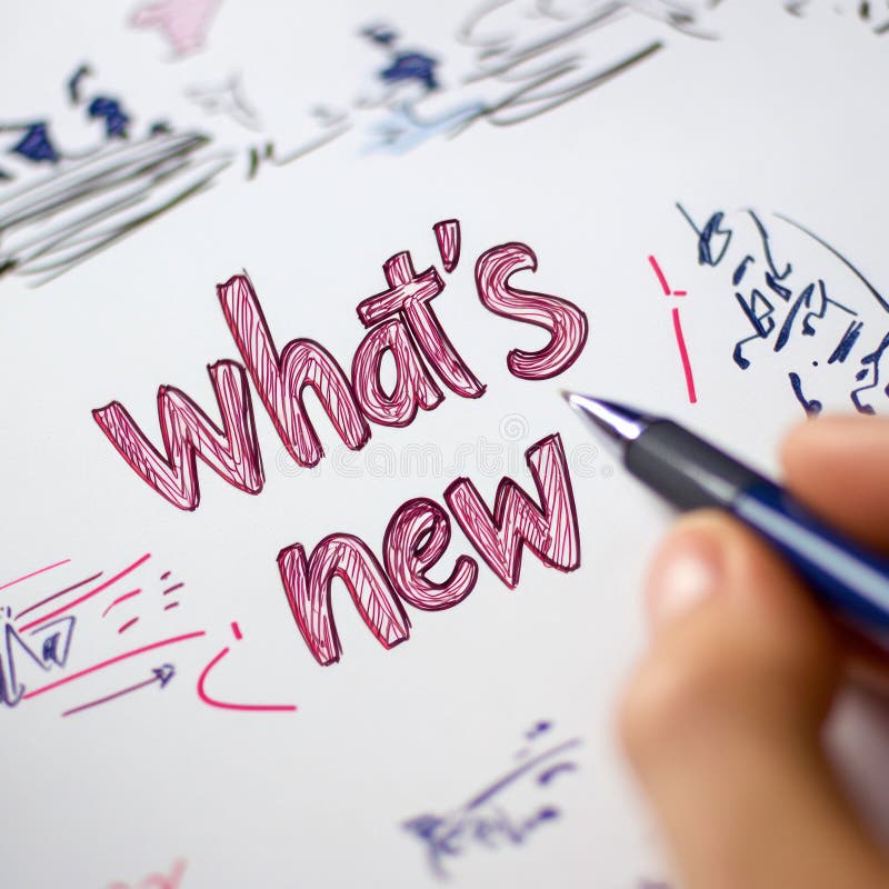 Hand Drawing Creative Doodles and What S New Text Stock Illustration ...