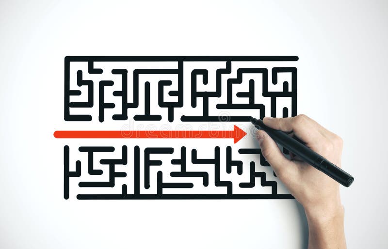 Creative maze design stock vector. Illustration of game - 38451934