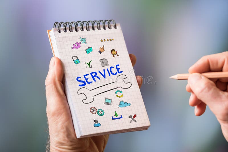 Customer Service Concept on a Notepad Stock Image - Image of marketing ...