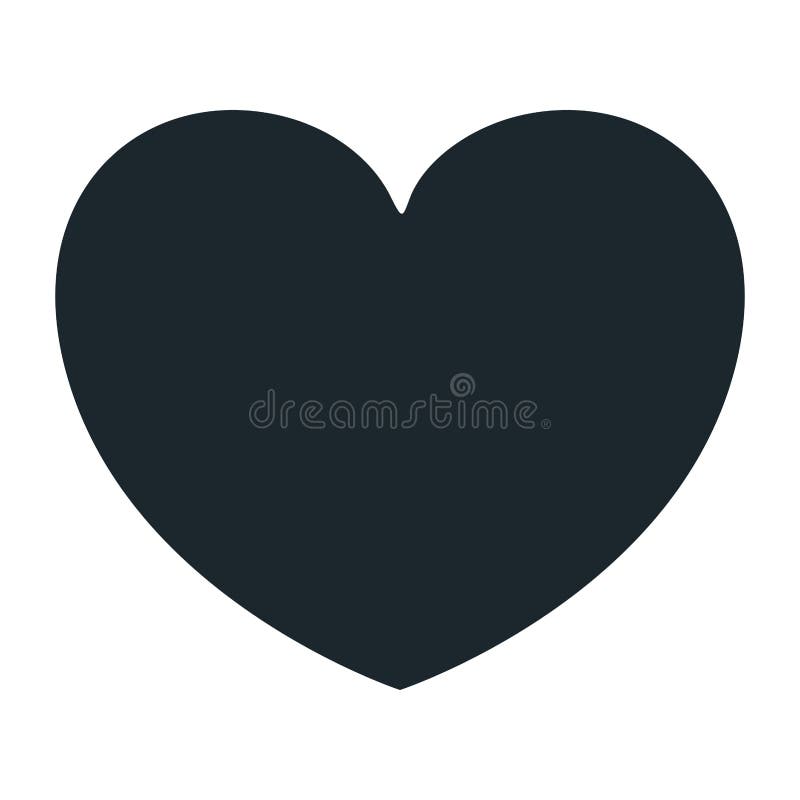 Hand Drawing Dark Blue Color Heart Shape Decorative Stock Vector ...