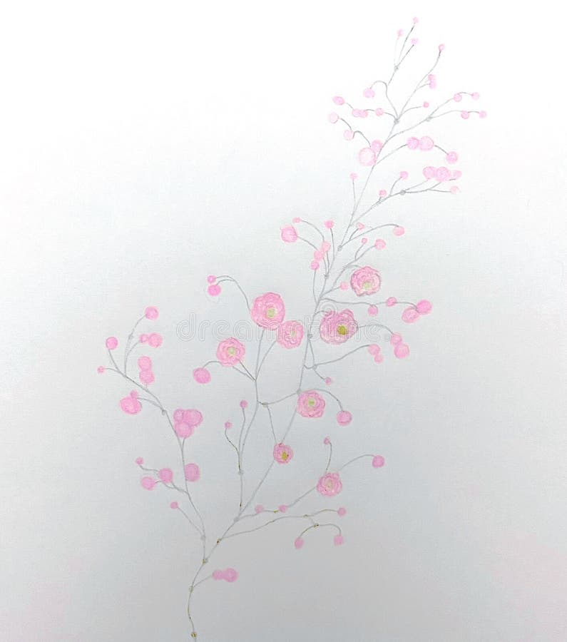 Hand Drawing Delicate and Cute Flower, Drawing for Tattoo Stock Photo ...