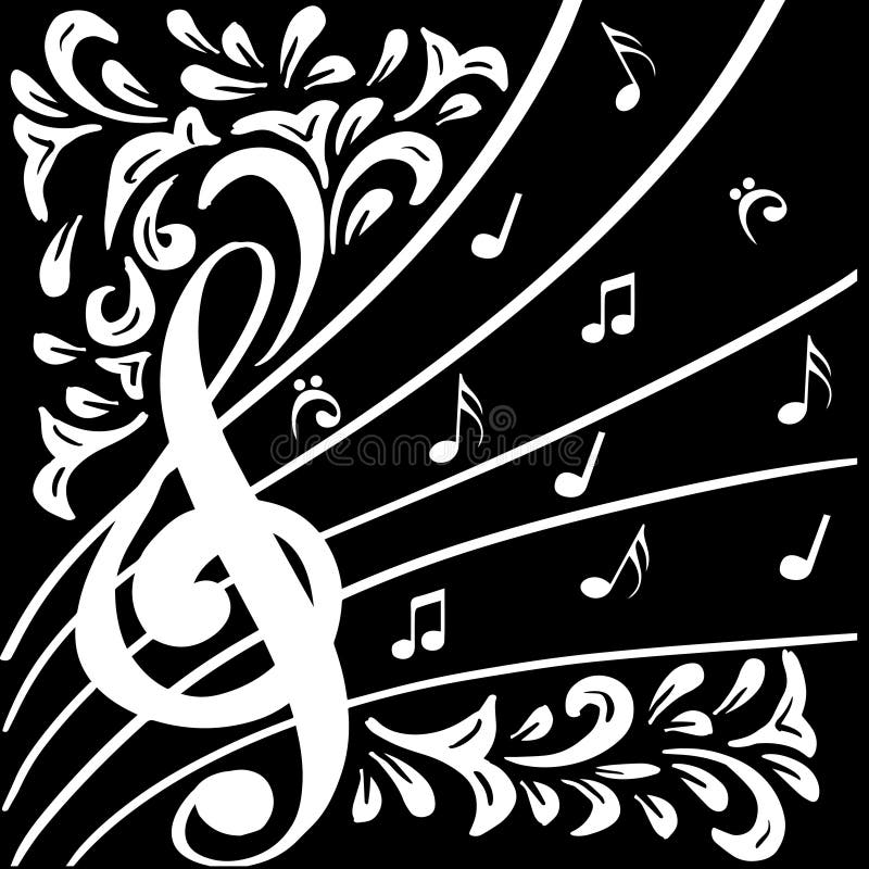 Hand Drawing Doodle Treble Clef Stock Vector - Illustration of print ...
