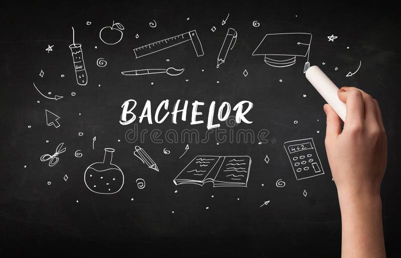 Hand Drawing Education Concept Concept Stock Photo - Image of showing ...