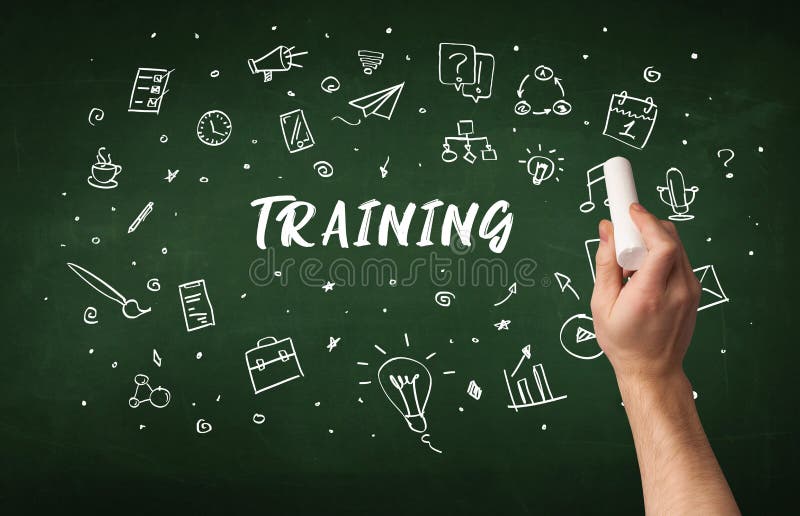 Hand Drawing Education Concept Concept Stock Image - Image of ...