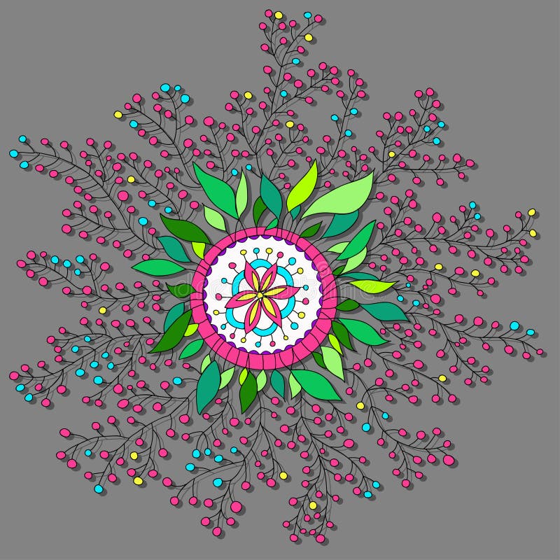 Funky flower stock illustration. Illustration of colourful - 10560233