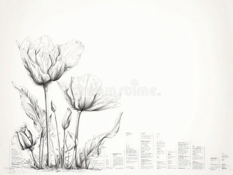 Hand Drawing Floral Sketch: a Beautiful Representation of Floral ...
