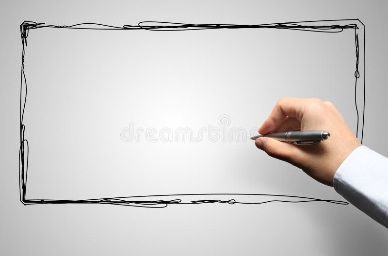 Hand drawing frame stock image. Image of painted, background - 20904183