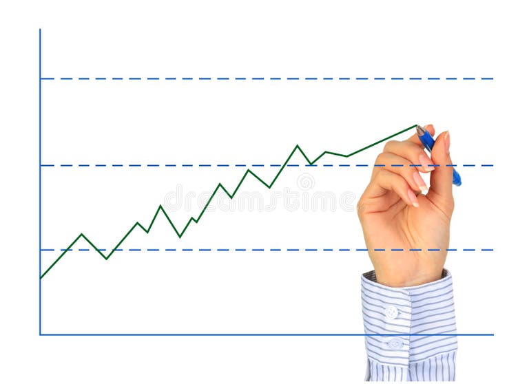 Hand is drawing graph. stock photo. Image of drawing - 14433744