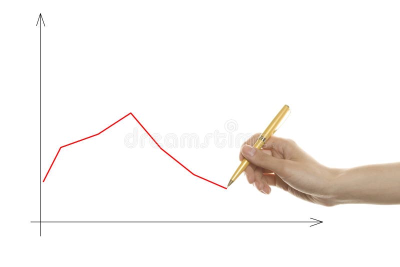 Hand drawing graph stock photo. Image of damages, white - 14493628