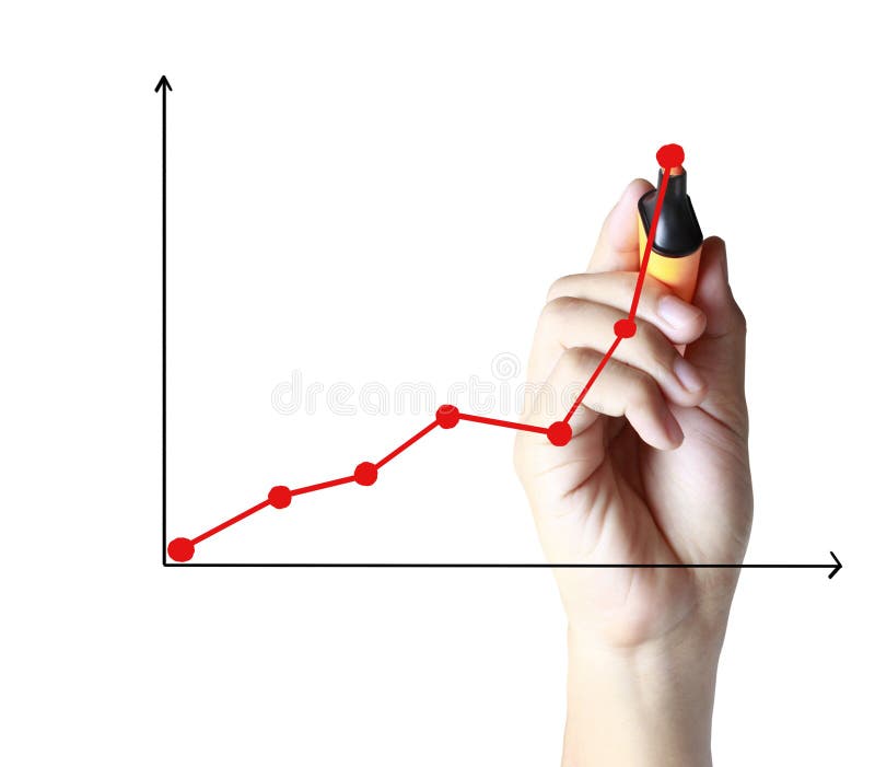 Hand drawing a graph stock image. Image of manager, diagram - 46412715