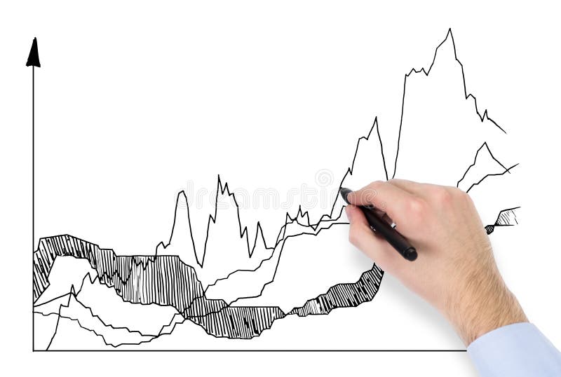 Hand drawing graph stock photo. Image of feature, concept - 50440602