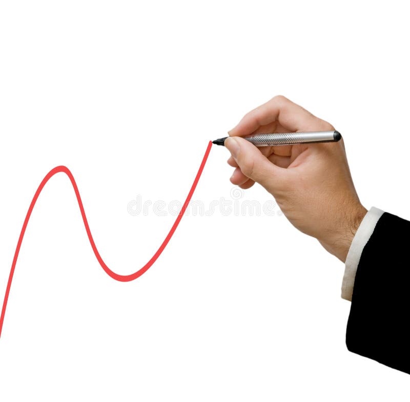 Hand drawing a graphic stock image. Image of close, digit - 12549631