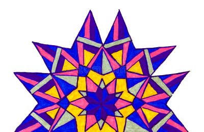 A Hand Drawing of a Half Star Pattern. Stock Illustration ...