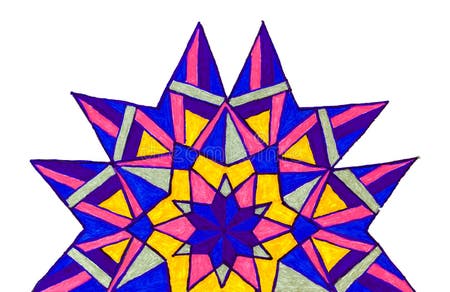 A Hand Drawing of a Half Star Pattern. Stock Illustration ...