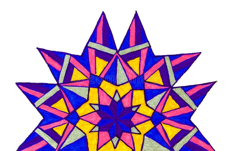 A Hand Drawing of a Half Star Pattern. Stock Illustration ...