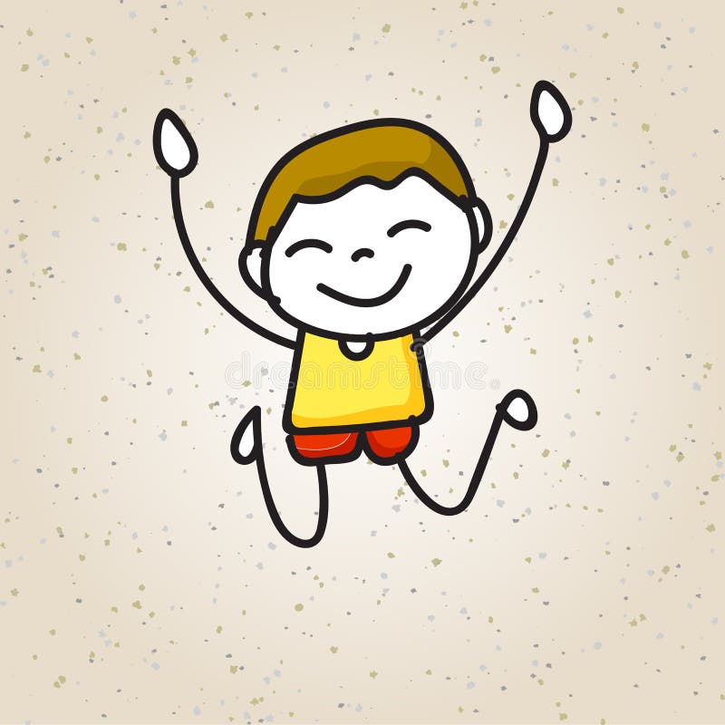 Hand drawing happy kids stock vector. Illustration of nursery - 55845160