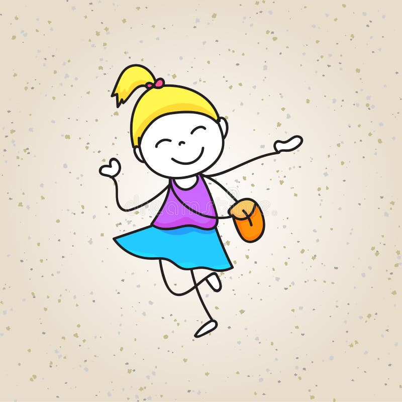 Hand drawing happy kids stock vector. Illustration of nursery - 55845160