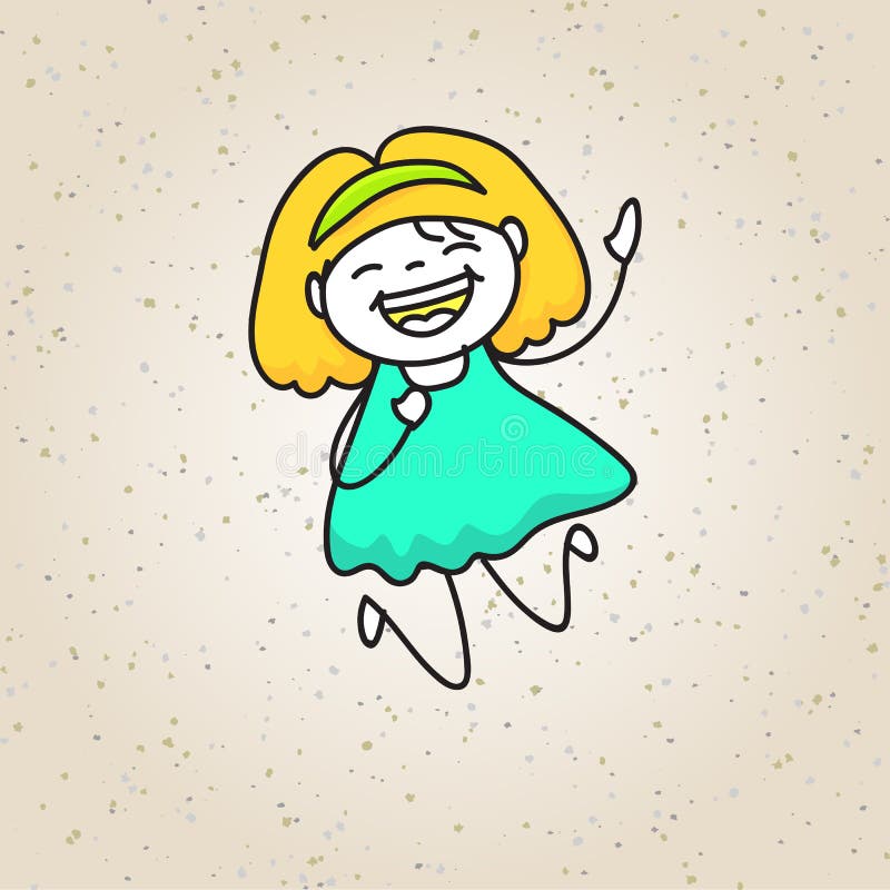 Hand drawing happy kids stock vector. Illustration of nursery - 55845160