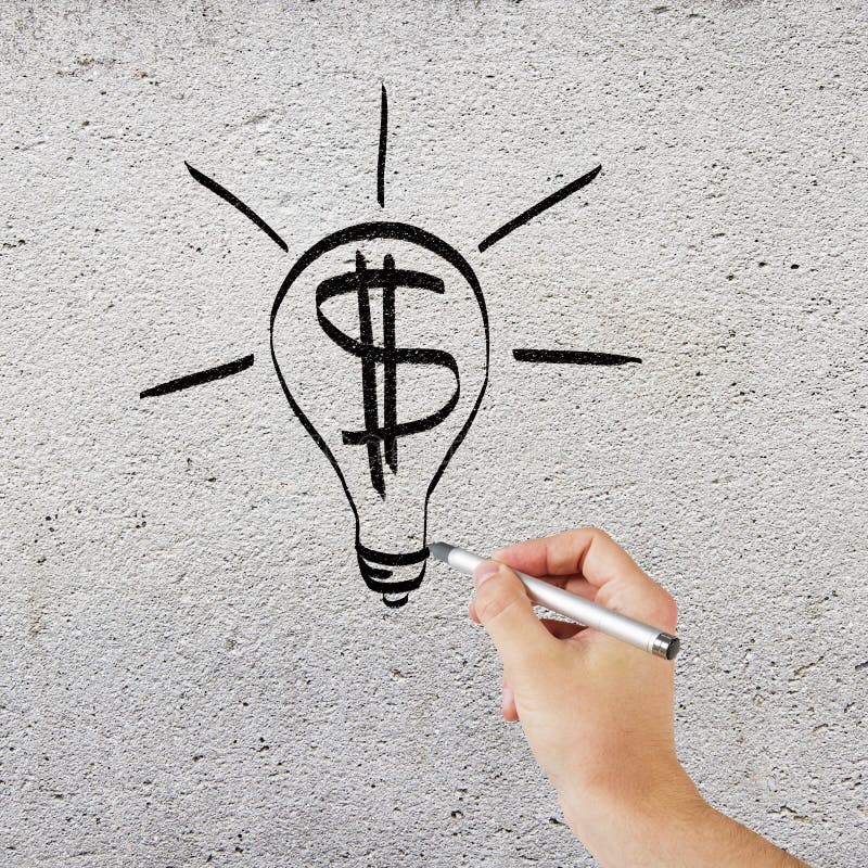 Hand drawing idea symbol stock image. Image of memo, holding - 38113055