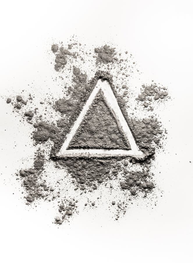 Hand Drawing Illustration Concept Triangle Shape in Ash, Dust, D Stock ...