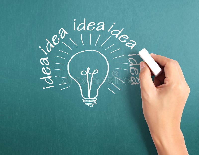 Hand drawing light bulb stock image. Image of student - 46465749