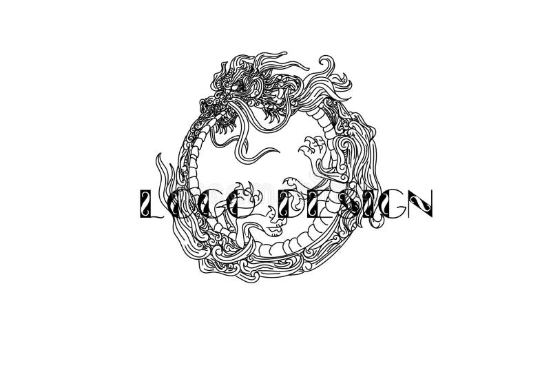 Logo Design Illustration Using Line Arts Stock Illustration ...