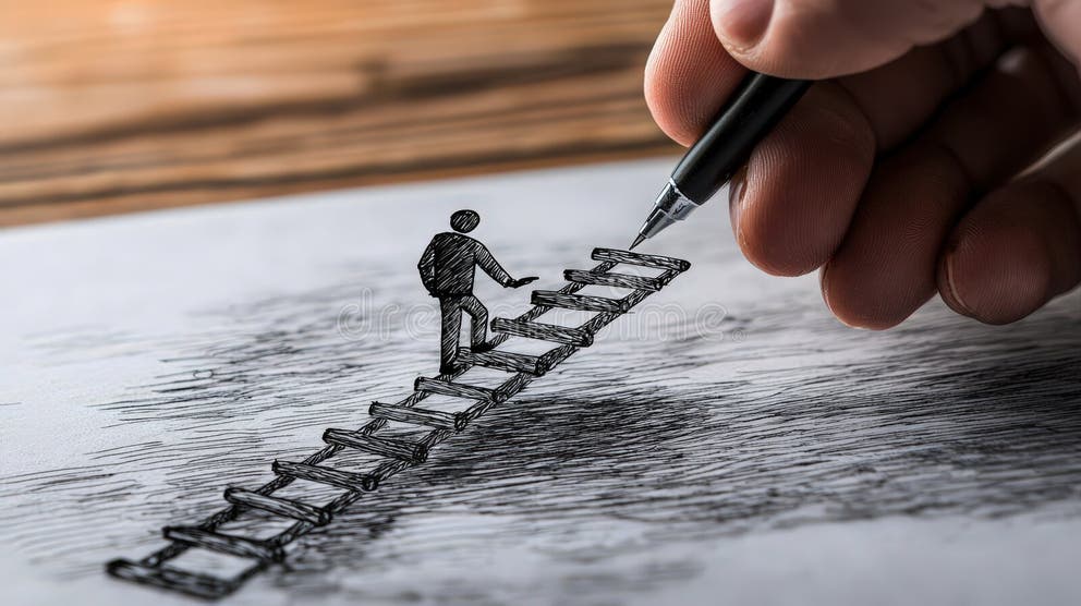 Hand Drawing Ladder Stock Illustrations – 2,299 Hand Drawing Ladder ...