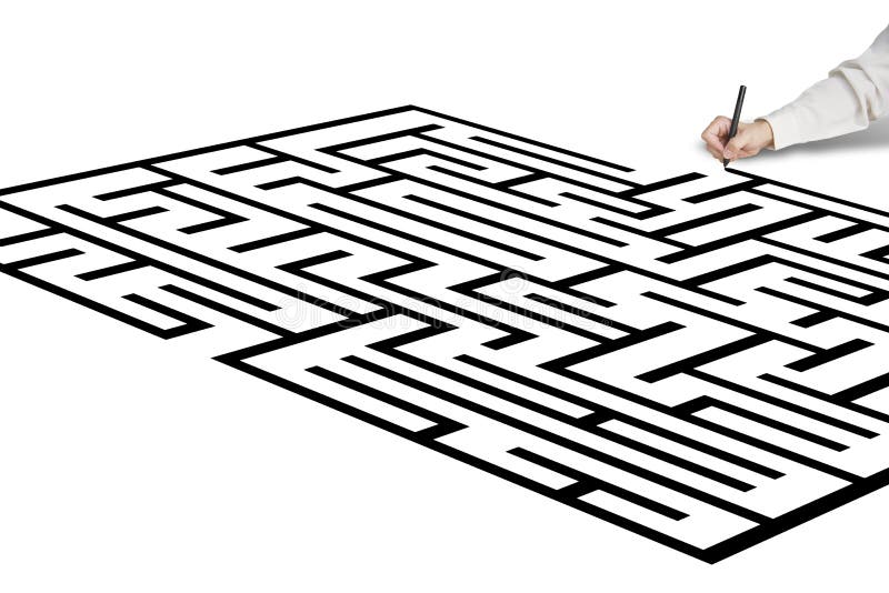 Difficult Maze Drawing Stock Illustrations – 376 Difficult Maze Drawing ...