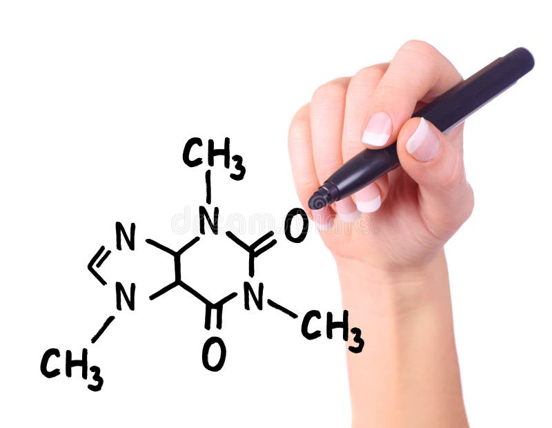 Hand Drawing Molecule Structure Stock Photo - Image of life, atom: 7484240