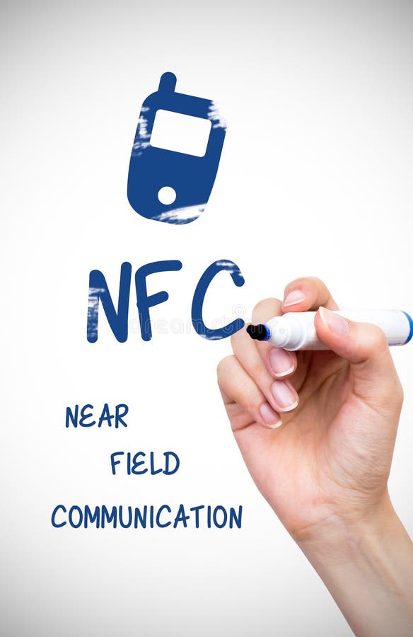 Hand Drawing NFC Payment Technology Content Stock Photo - Image of ...