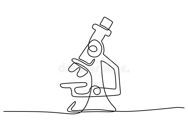 Microscope Line Drawing Simple Stock Illustrations – 474 Microscope ...