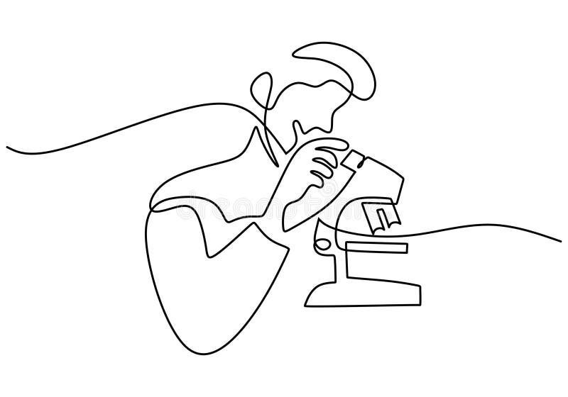 Continuous Line Scientist Stock Illustrations – 254 Continuous Line ...