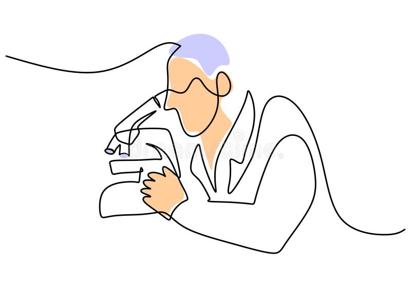 Continuous Line Scientist Stock Illustrations – 477 Continuous Line ...