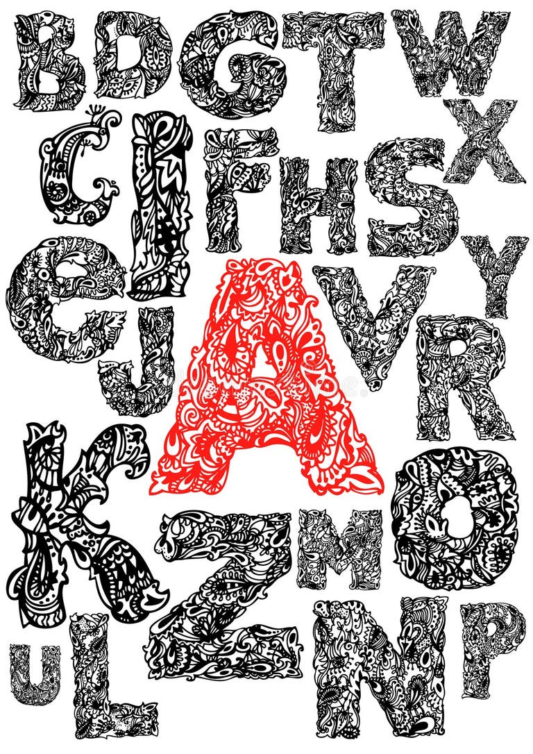 Line Drawing Alphabet Stock Illustrations – 36,719 Line Drawing ...