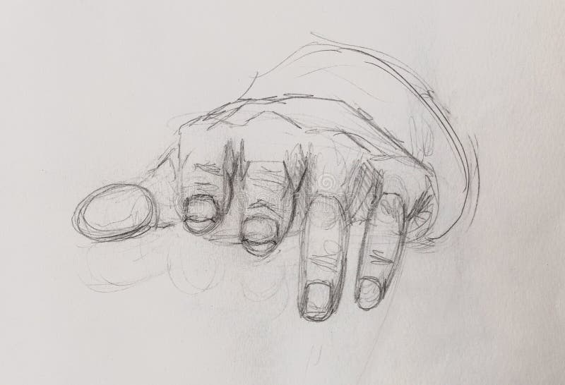 Hand Drawing, Pencil Sketch on Old Paper. Stock Illustration ...