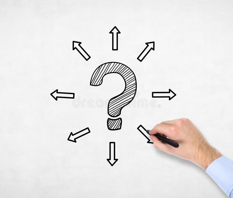 Hand drawing question mark stock photo. Image of question - 50760968