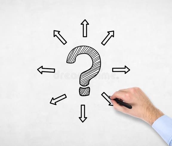 Hand drawing question mark stock photo. Image of question - 50760968