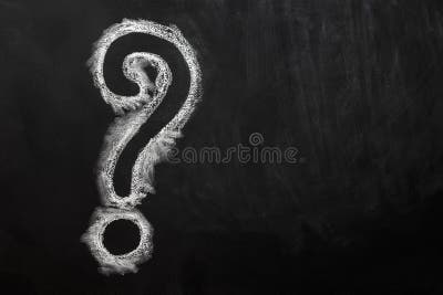 Hand Drawing Question Mark on Blackboard Stock Image - Image of symbol ...