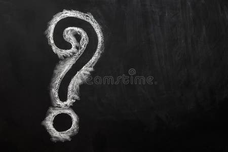 Hand Drawing Question Mark on Blackboard Stock Image - Image of symbol ...