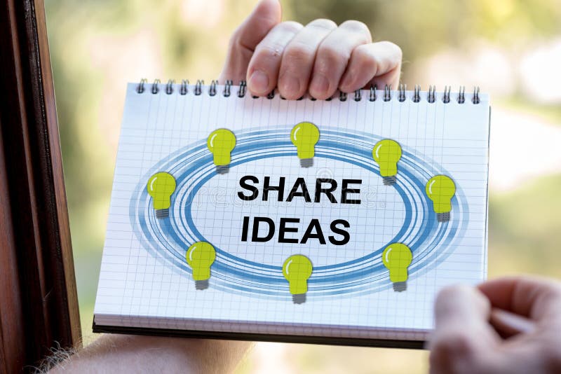 Share Ideas Concept on a Notepad Stock Image - Image of cooperation ...