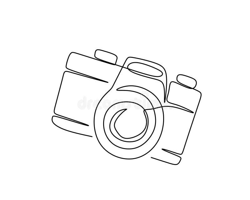 Camera One Line Drawing Simple Stock Illustrations – 168 Camera One ...