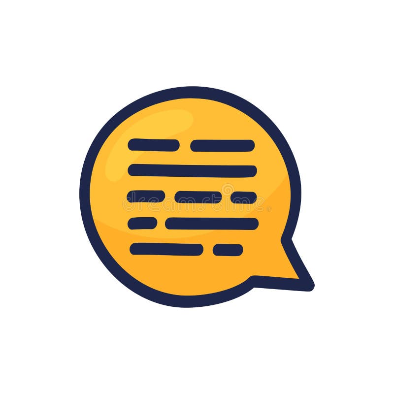 Hand Drawing Speech Bubble Balloon, Flat Vector Illustration. Doodle ...