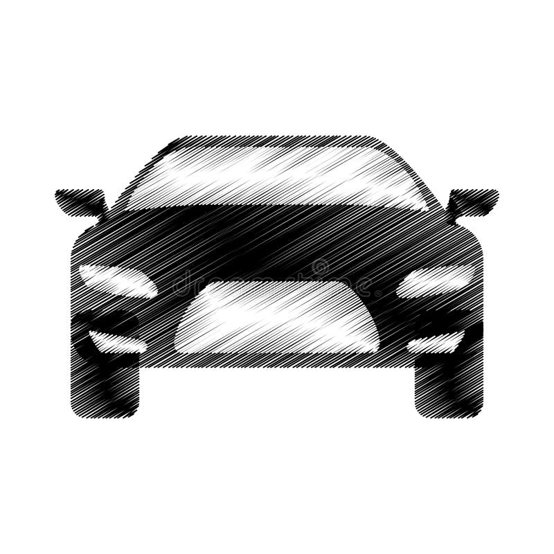 Hand Drawing Sports Car Front Stock Vector - Illustration of automobile ...