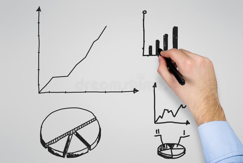 Drawing stock chart stock photo. Image of market, investment - 47877802
