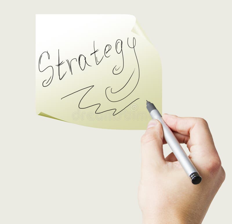 Hand drawing strategy stock image. Image of person, finger - 38949739