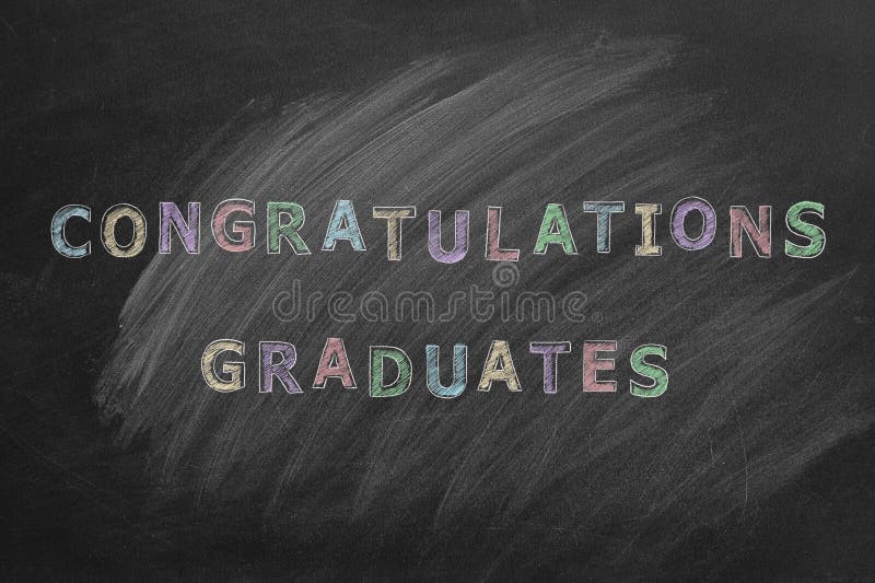 Congratulations Graduates. Chalk Illustration. Stock Illustration ...