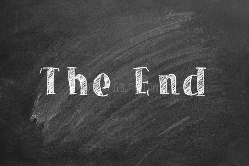 The End stock image. Image of graduation, chalkboard - 170479629