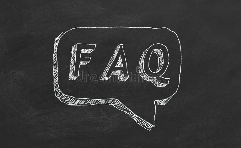 FAQ stock illustration. Illustration of help, blackboard - 145001189