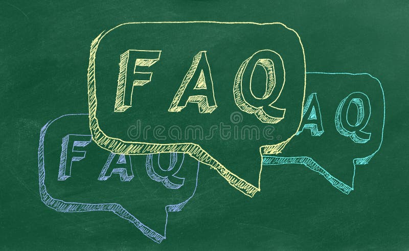 Faq stock illustration. Illustration of chalk, hand - 154090672