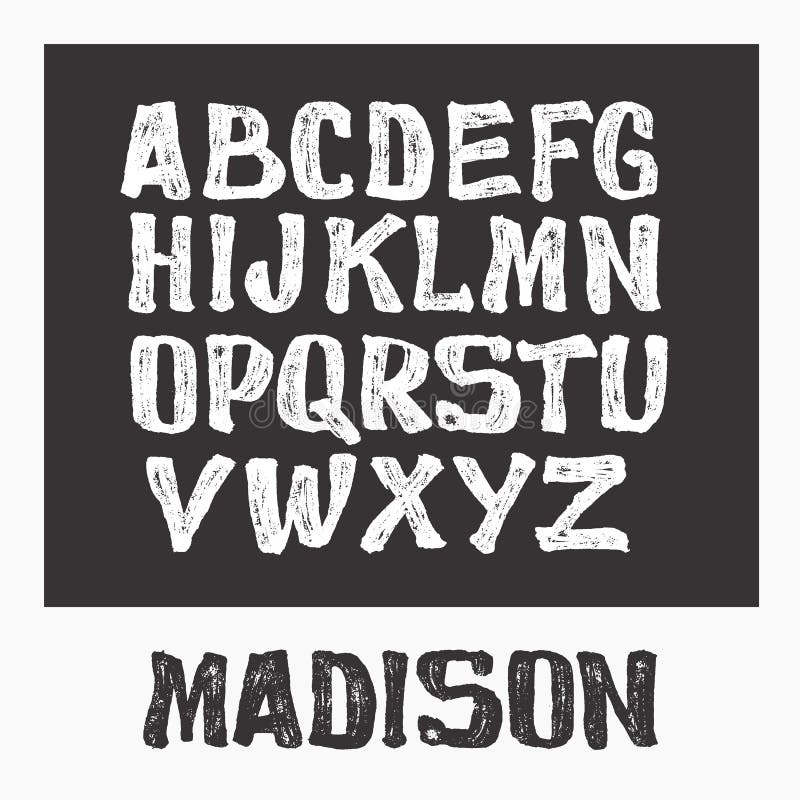 Hand Drawing Type Font. Typography Vector Stock Vector - Illustration ...